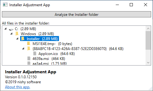 Installer Adjustment App 0.1.0 – nishy software (en)