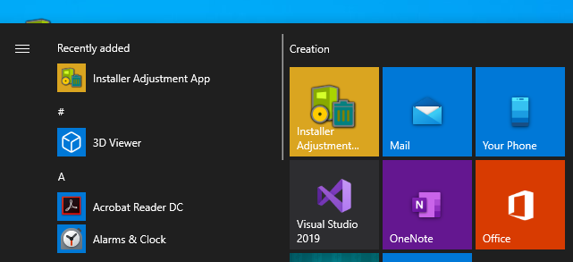 Installer Adjustment App 0.9.0 – nishy software (en)