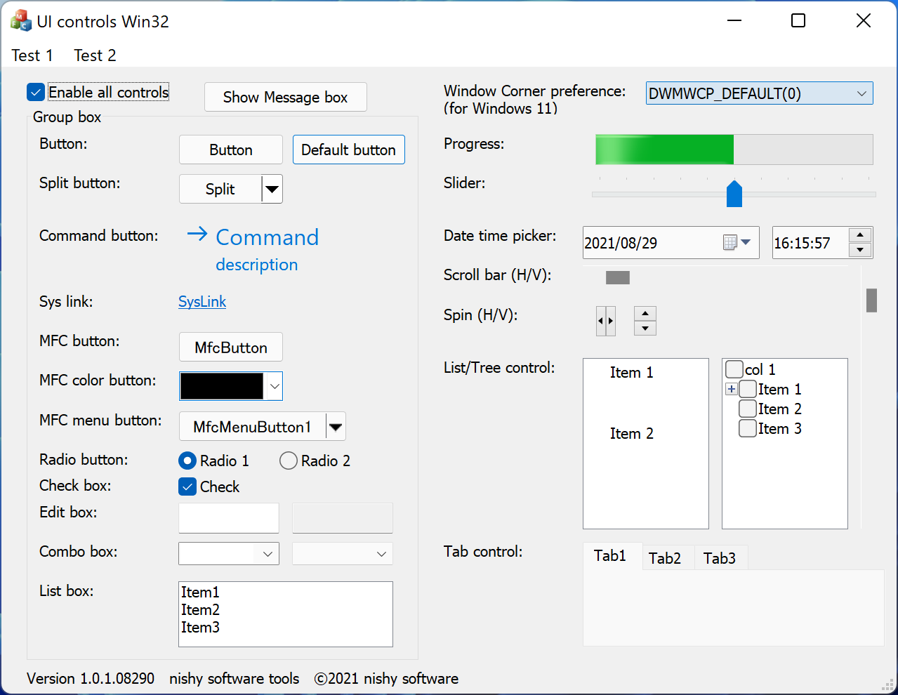 Windows 11でのウィンドウの形状とコントロールの形状 #2 – nishy software (ja)